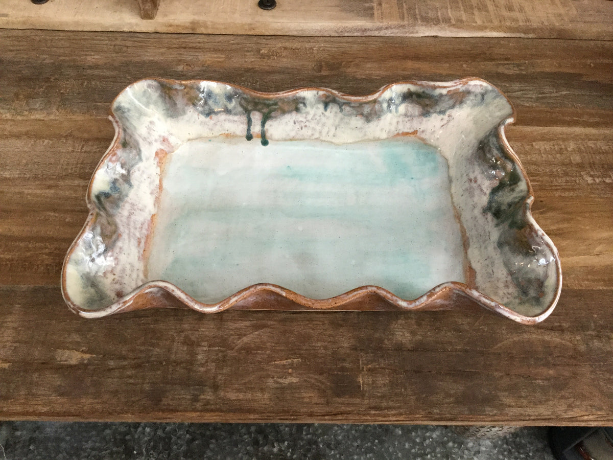 Deep Wavy Pottery Rectangular Casserole – Copper Lane Gifts & Interiors